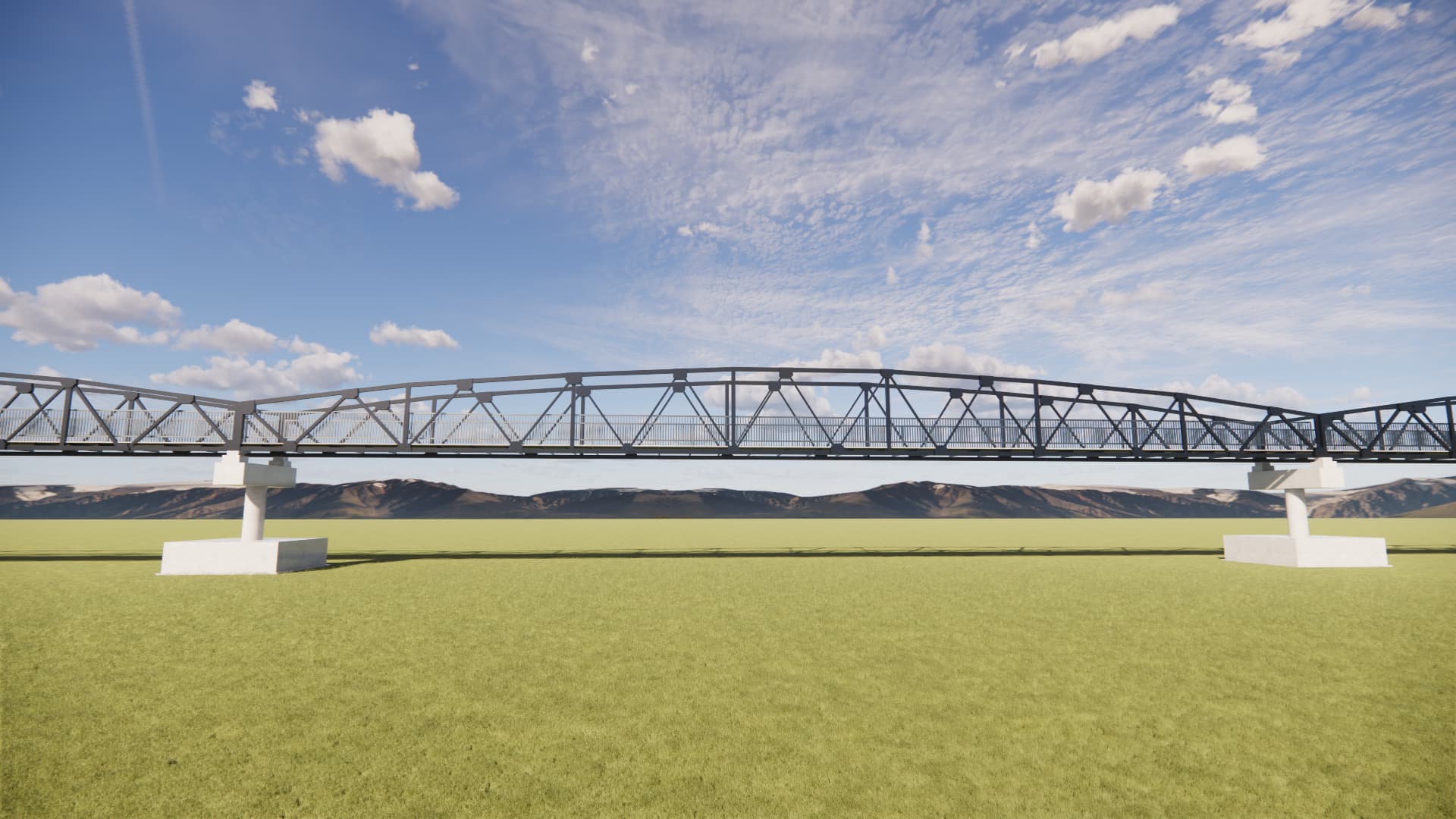 1050 meters long Steel Pedestrian Bridge at Pame - Asha Consulting Group